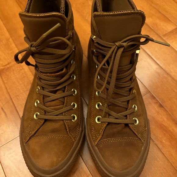 Converse | Shoes | Converse High Top Brown Suede Sneakers Rare Find ...
